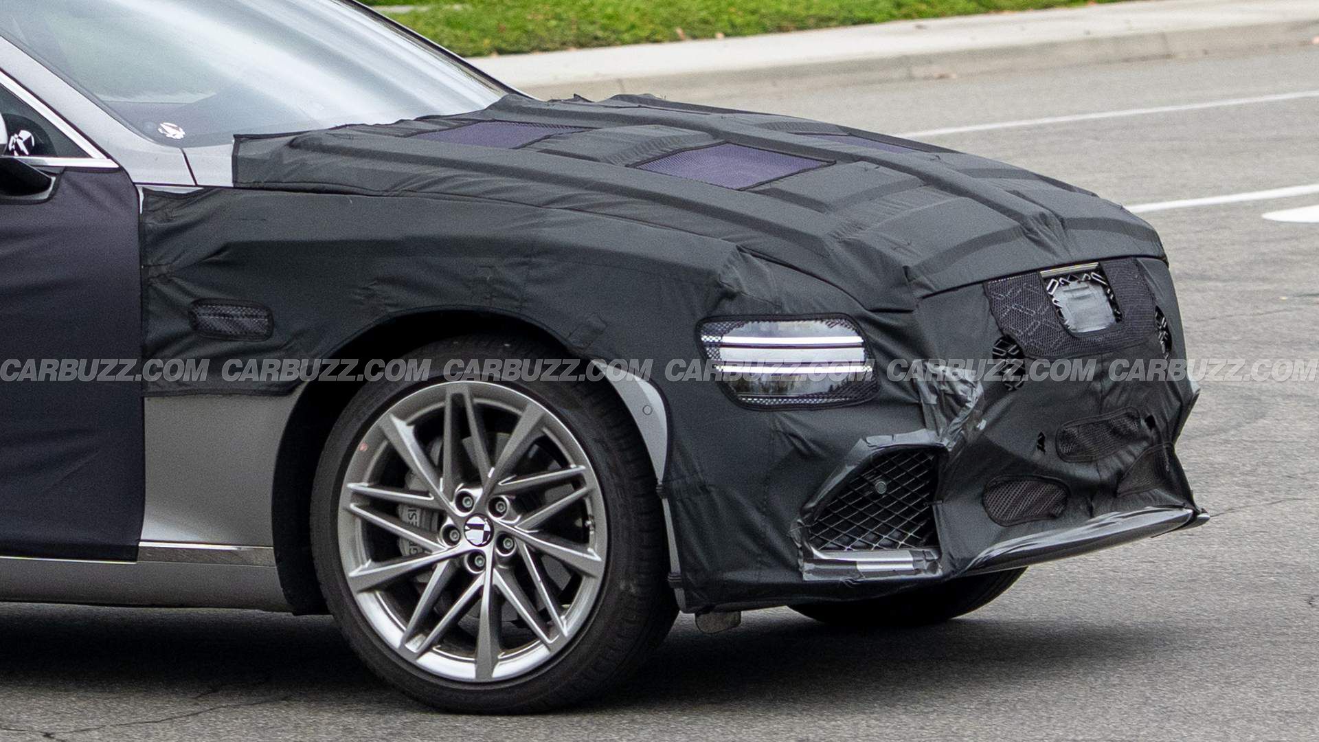 Spied: New Genesis G80 loses camo, looks ready to battle the Mercedes E ...