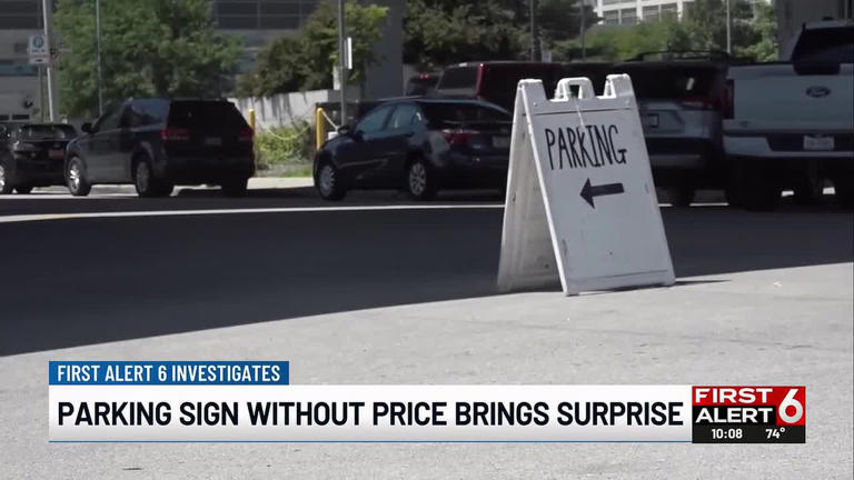 Parking sign without a price brings surprise near Omaha College World ...