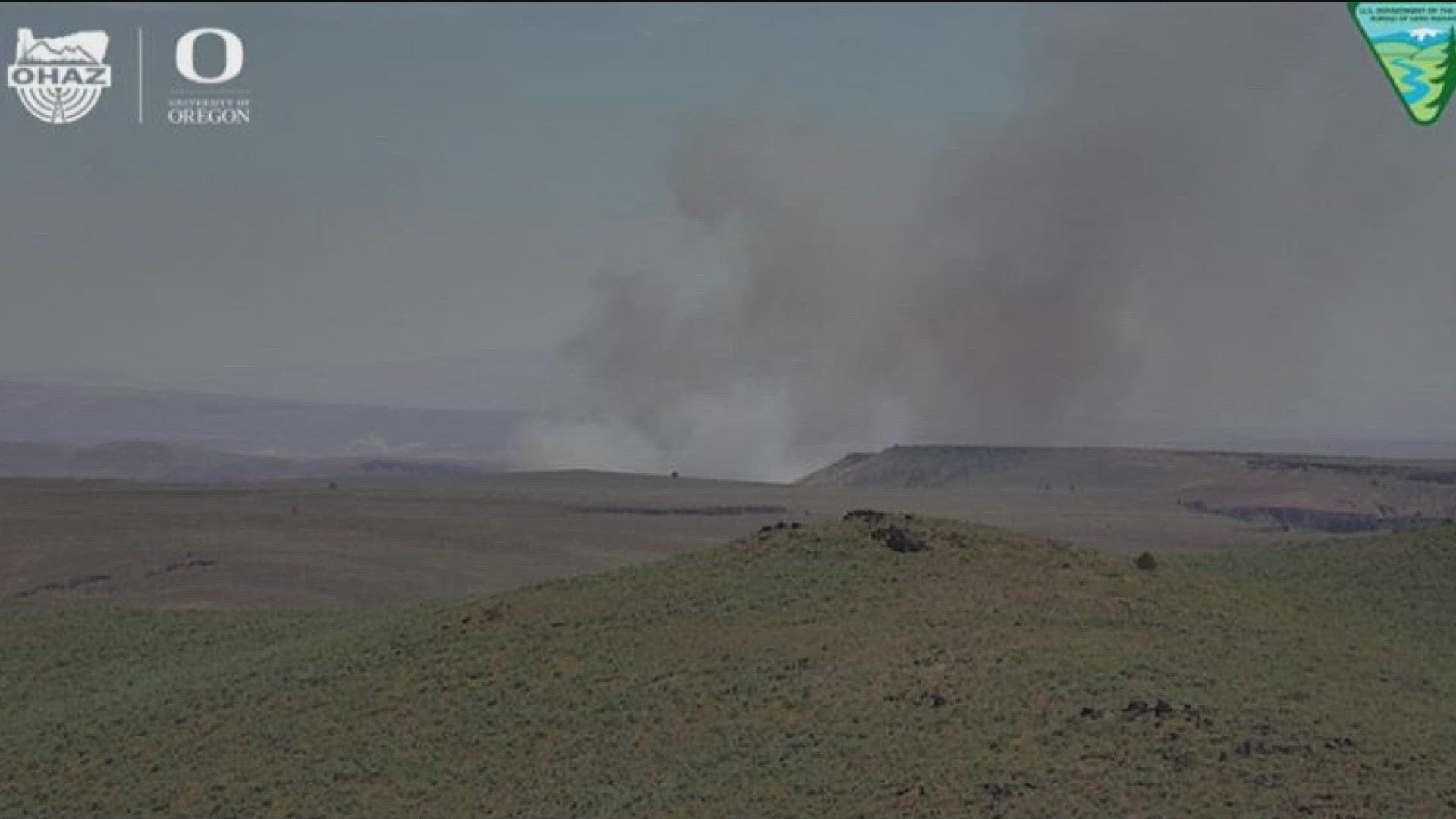 US-20 reopens as Miller Creek Fire burns 211 acres in Oregon