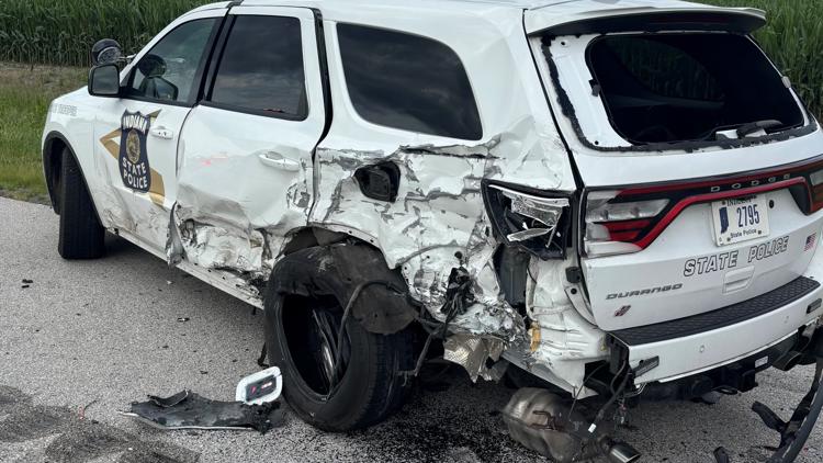 Indiana State Police trooper struck by SUV; driver cited for unsafe ...