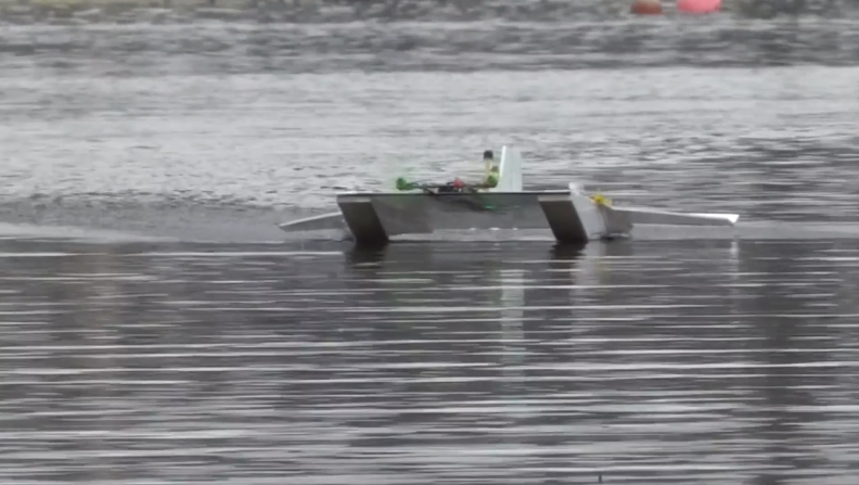 Testing a hydrofoil control system on a ground effect vehicle