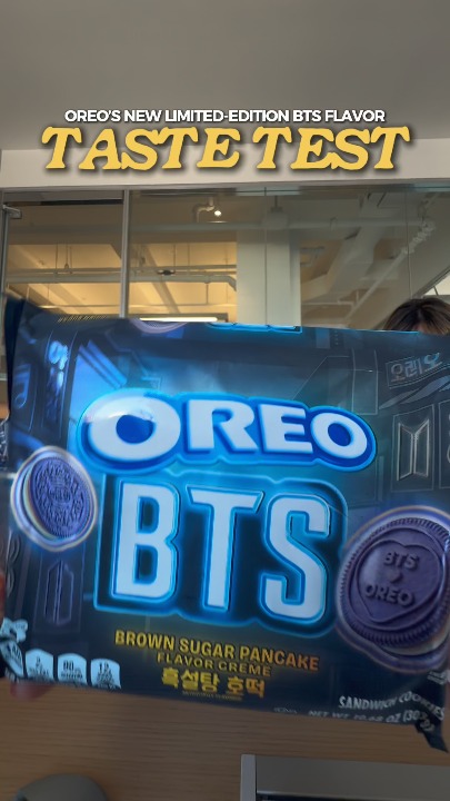 Taste testing the Oreo x BTS collab