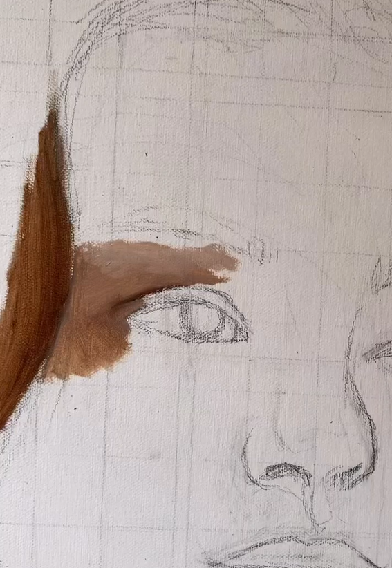 How I paint a face step by step portrait painting process