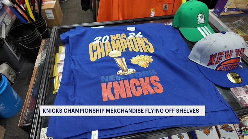 Knicks championship merchandise flying off the shelves at Brooklyn ...