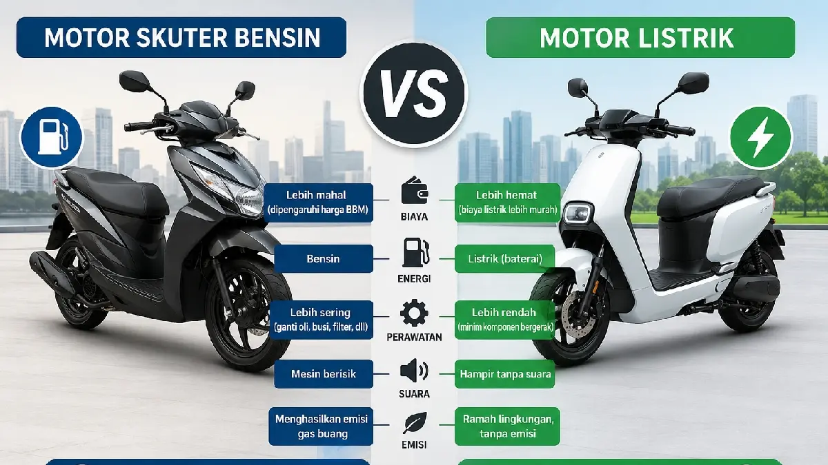 Motor Listrik vs Motor Bensin, Mana yang Lebih Murah Setelah 5 Tahun ...