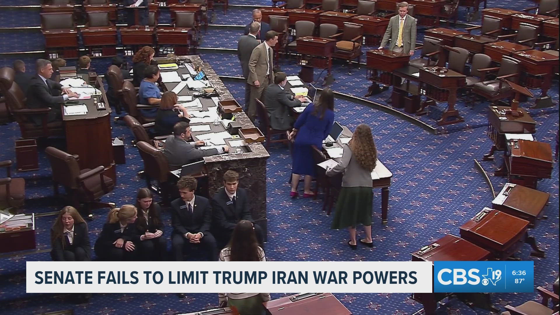 Senate blocks measure to limit Trump war powers amid Iran tensions