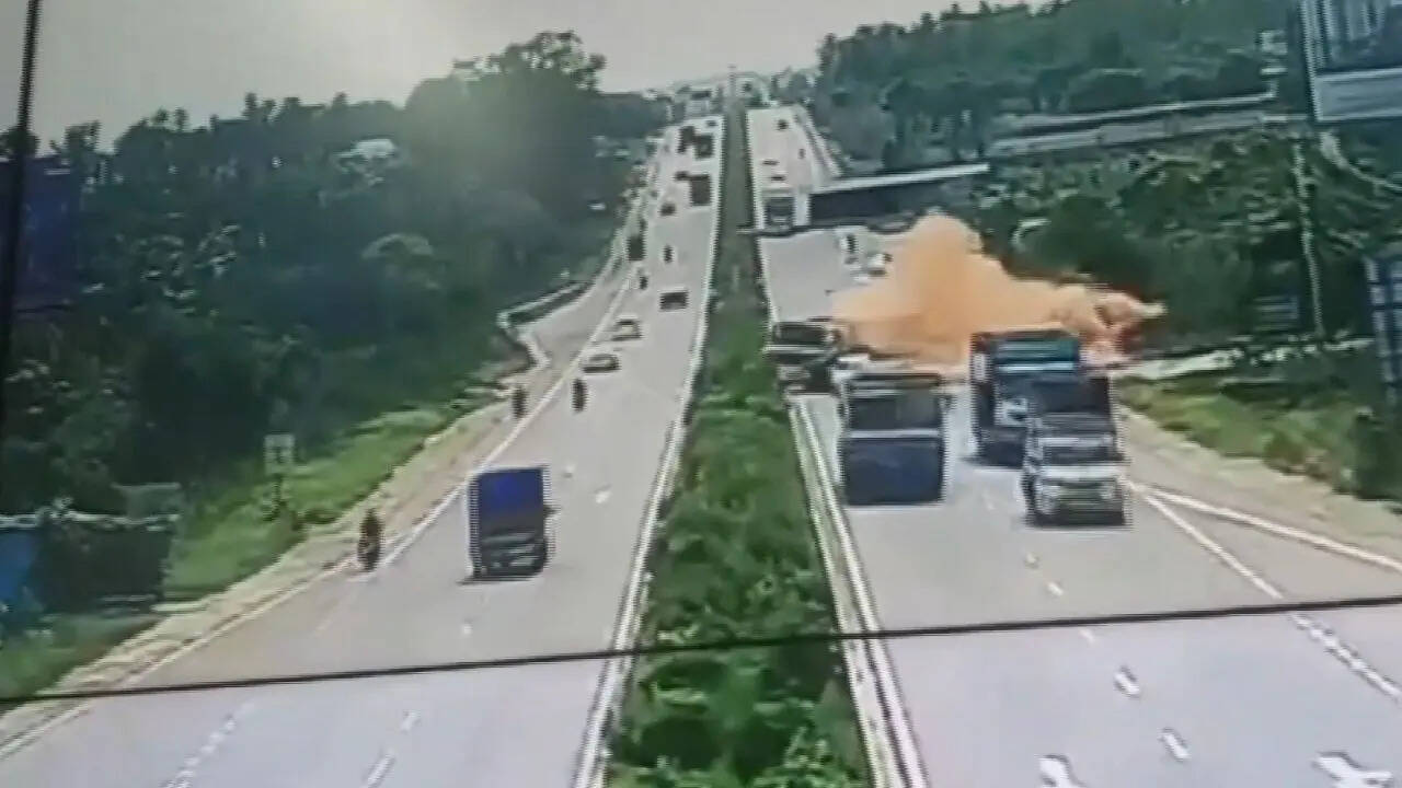 Bengaluru multi-vehicle crash leaves 3 injured, accident caught on camera