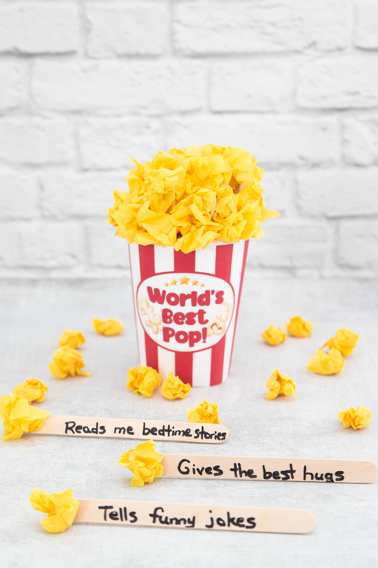 Father's Day popcorn craft