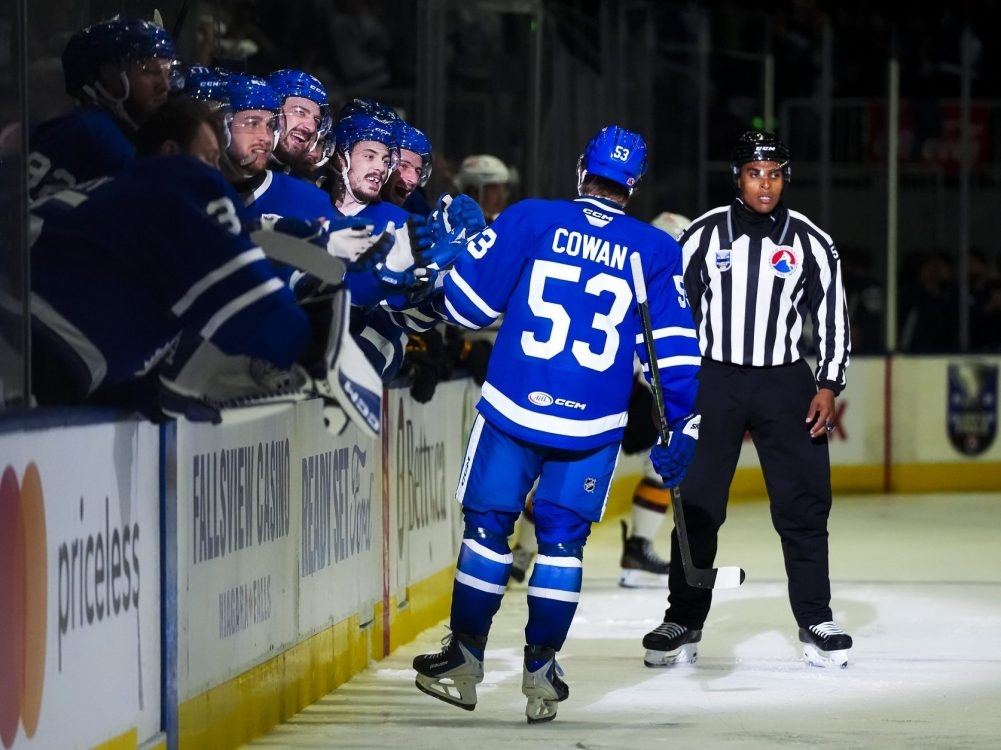 Easton Cowan, Artur Akhtyamov have Marlies win away from Calder Cup title
