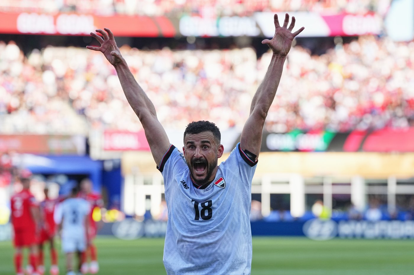 Detained by US customs 2 weeks ago, Aymen Hussein scores for Iraq in ...