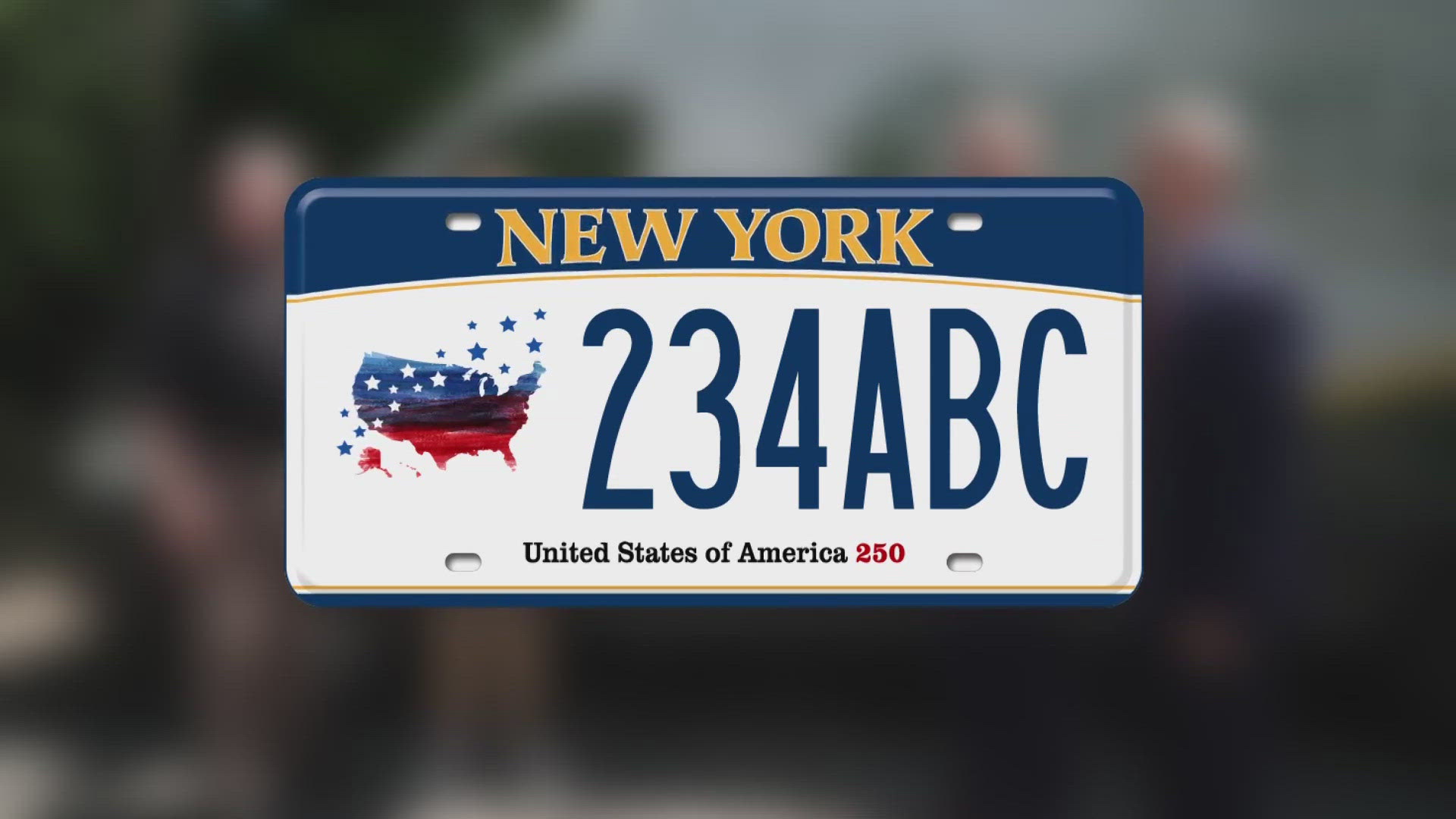 New York DMV unveils new America 250 license plate