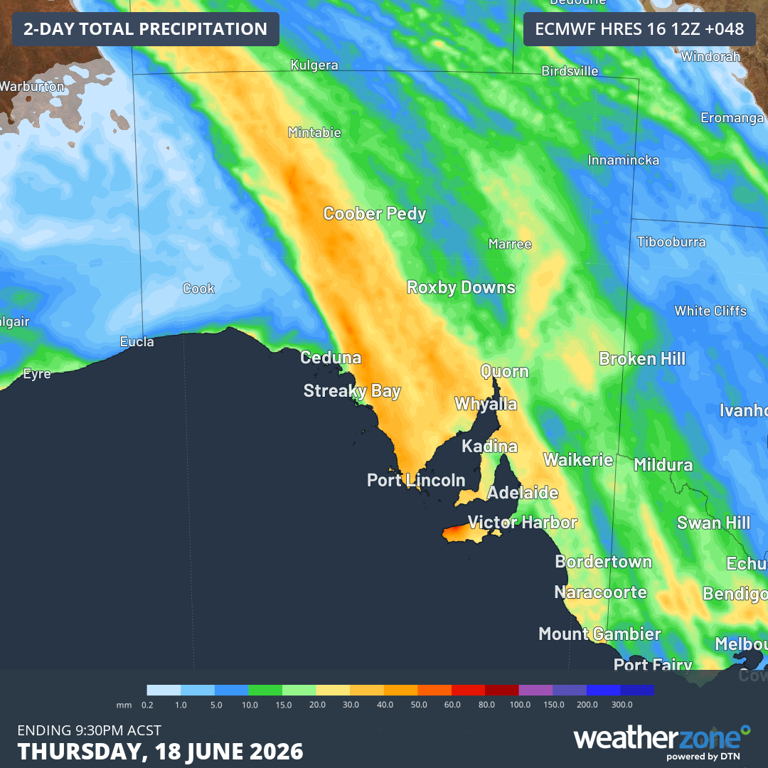 Flooding rain targeting South Australia