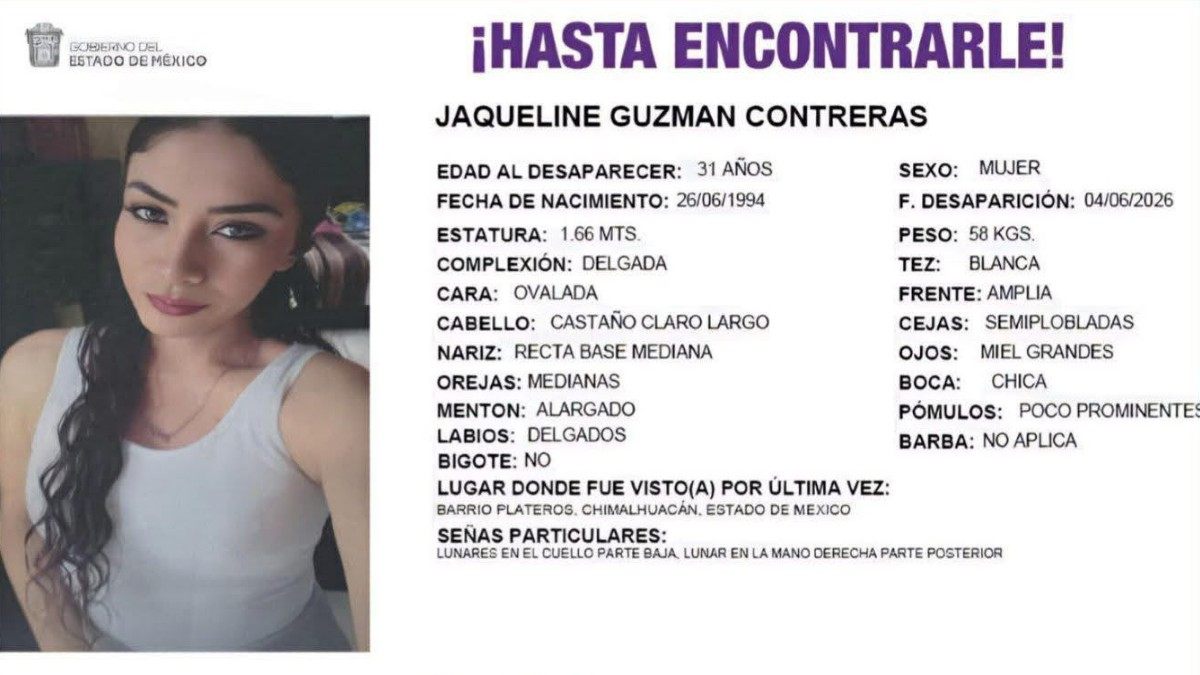 ¡No regresó a casa! Jaqueline Guzmán desaparece tras visitar a su ...