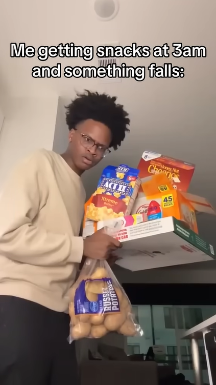Me getting snacks at 3 AM and something falls 🤨💀 instantly questioning ...