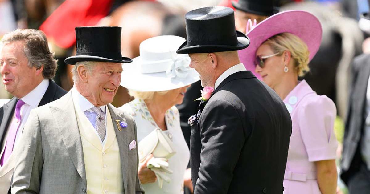 King Charles left in stitches as Mike Tindall suffers fashion mishap at ...