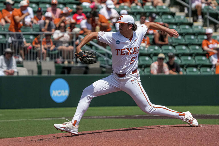 Texas baseball LHP Luke Harrison stars in CWS: 3 things about longest ...