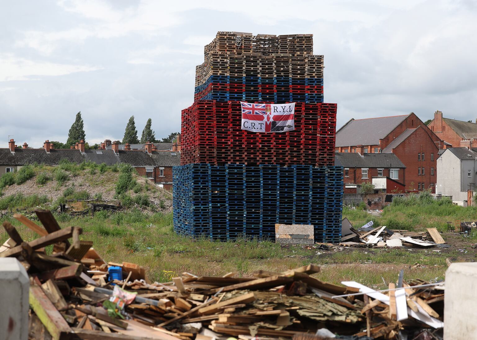 East Belfast resident calls for legal action over towering bonfire