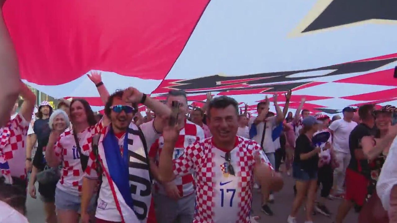 Croatian fans take over downtown Dallas ahead of World Cup match