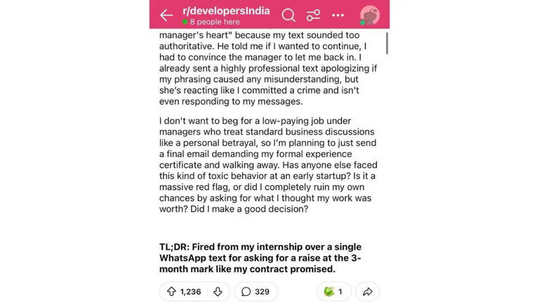 Asked for a raise, got fired, and was told 'broke manager's heart ...