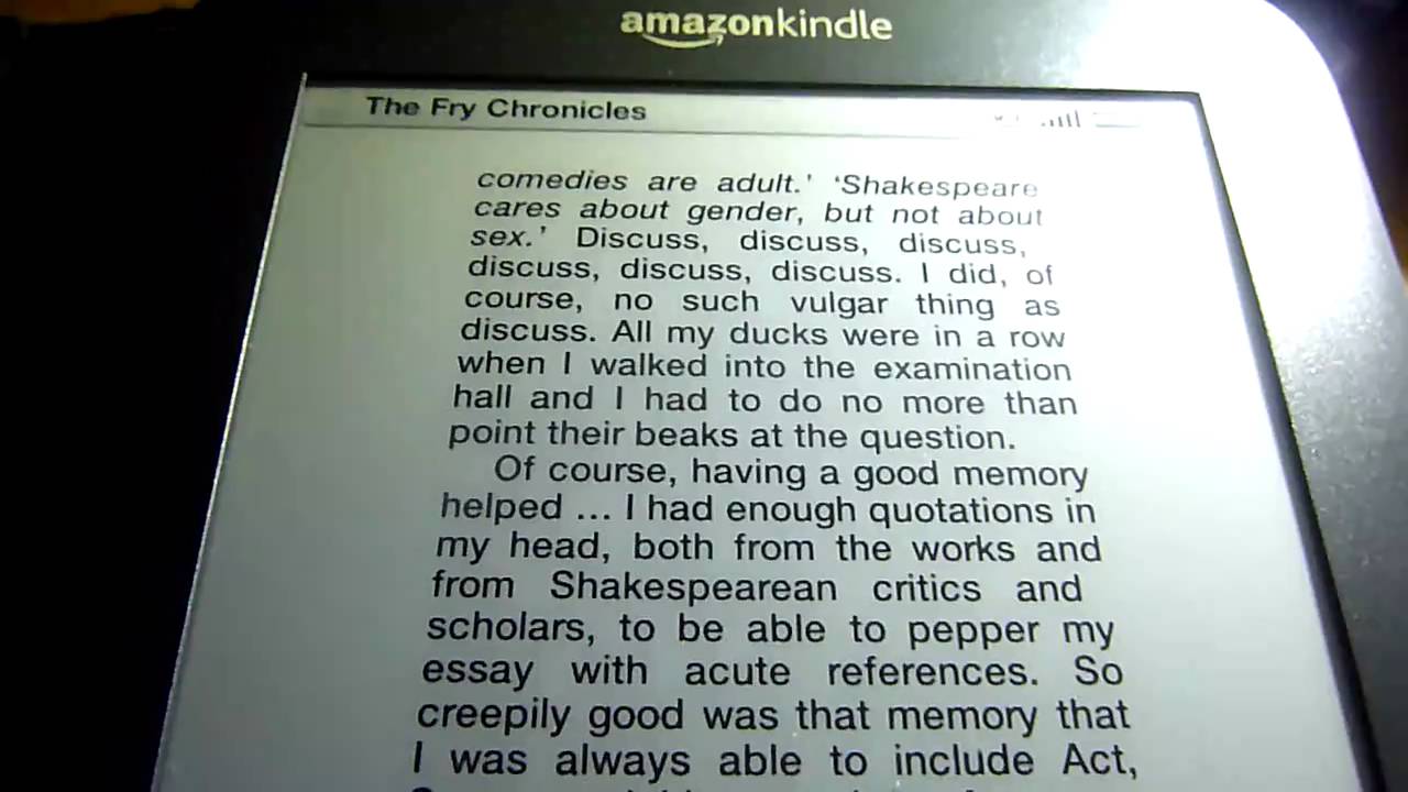 Kindle 3 text to speech