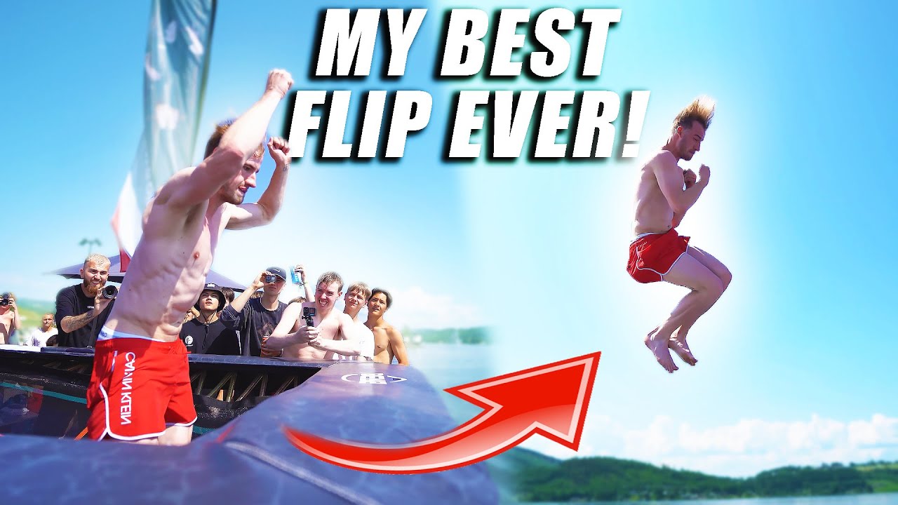 Insane trampoline vs water flips challenge