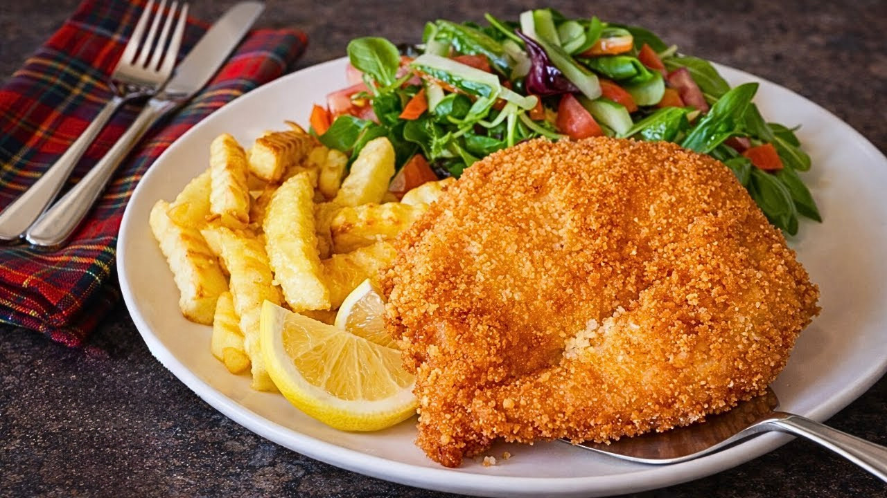 Easy chicken schnitzel recipe with panko and parmesan