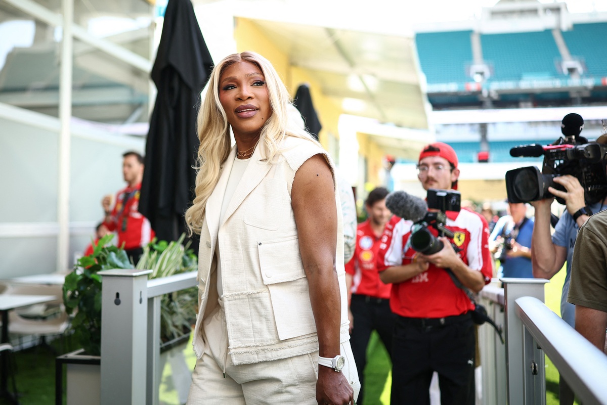 Serena Williams celebra la histórica victoria de Hamilton en Barcelona