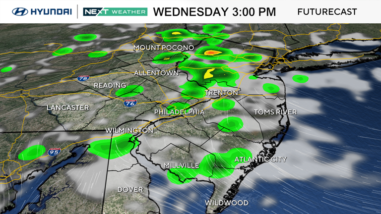 Chance of storms Wednesday in Philadelphia, tracking potential severe ...
