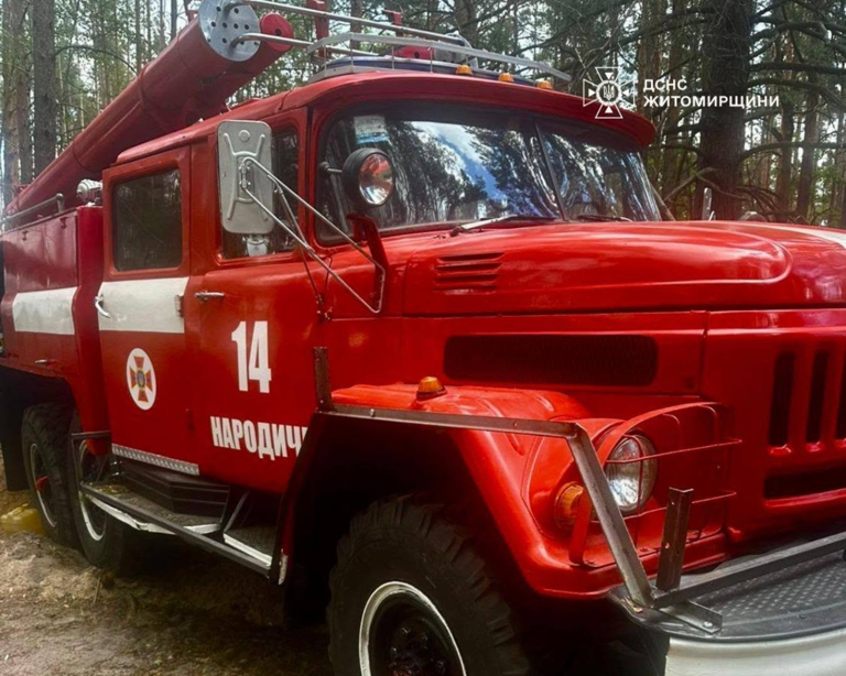 Firefighters extinguish massive forest fire in Zhytomyr Oblast nature ...
