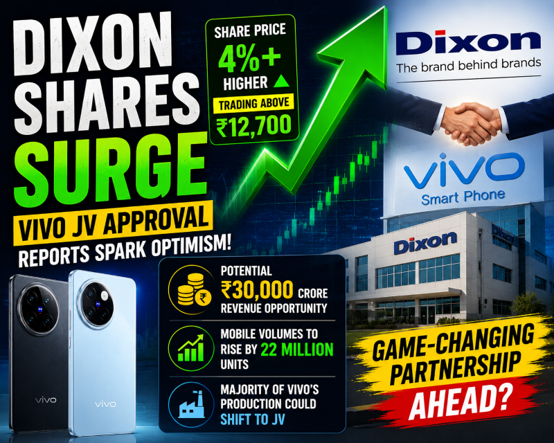 Dixon shares surge on reports of government nod to Vivo JV, Rs 30,000 ...