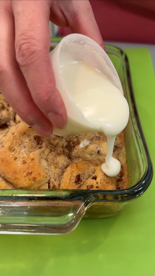 Soft and rich cinnamon rolls with warm vanilla icing