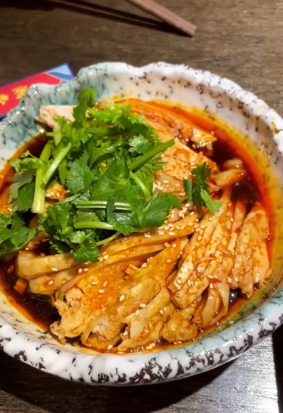 Dining experience at an Asian restaurant with authentic noodle dishes