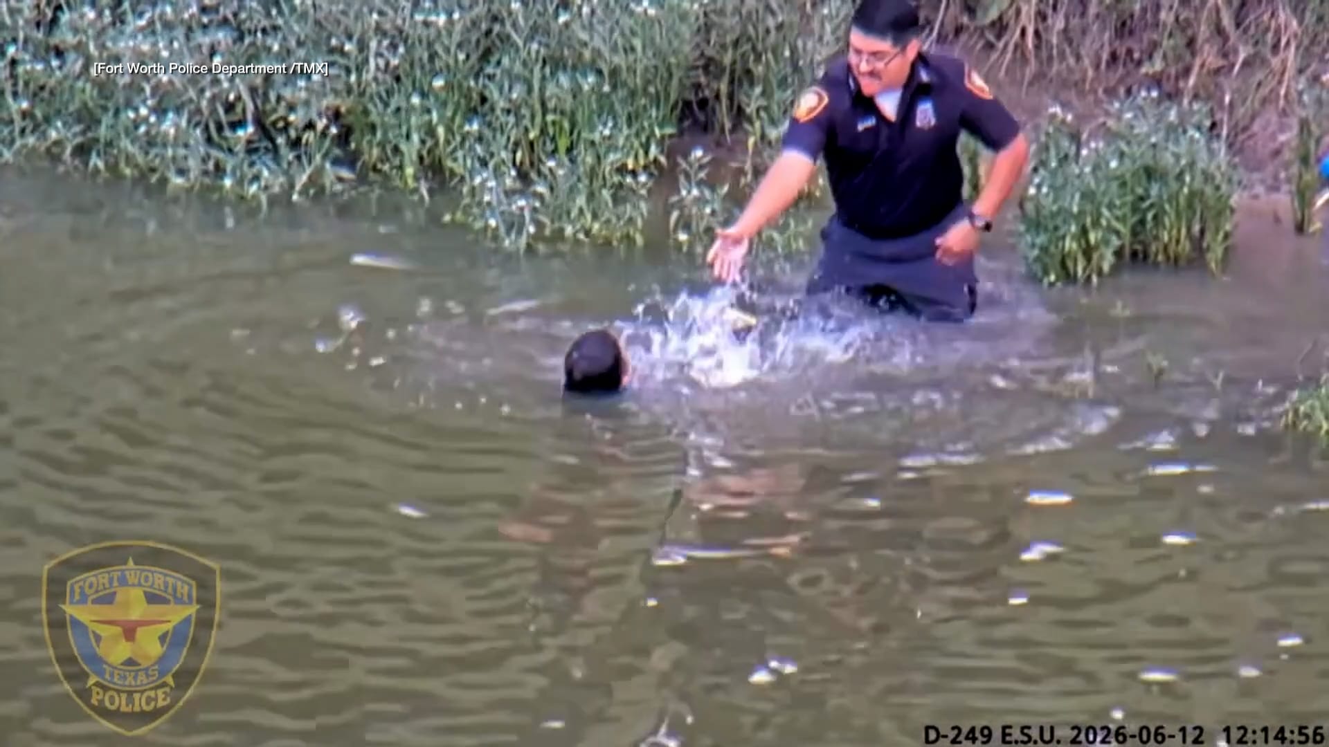 Missing child rescued after wading into river