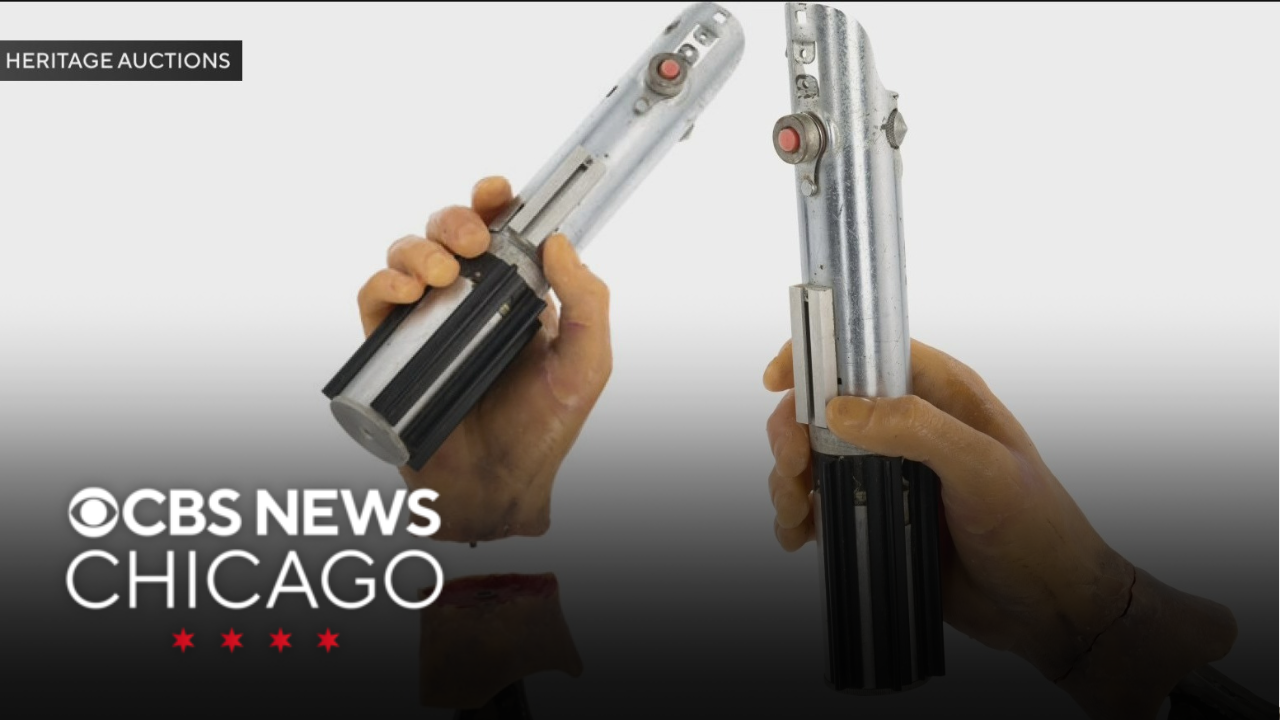Movie props, including “Star Wars” lightsabers and “Rocky” boxing boots ...