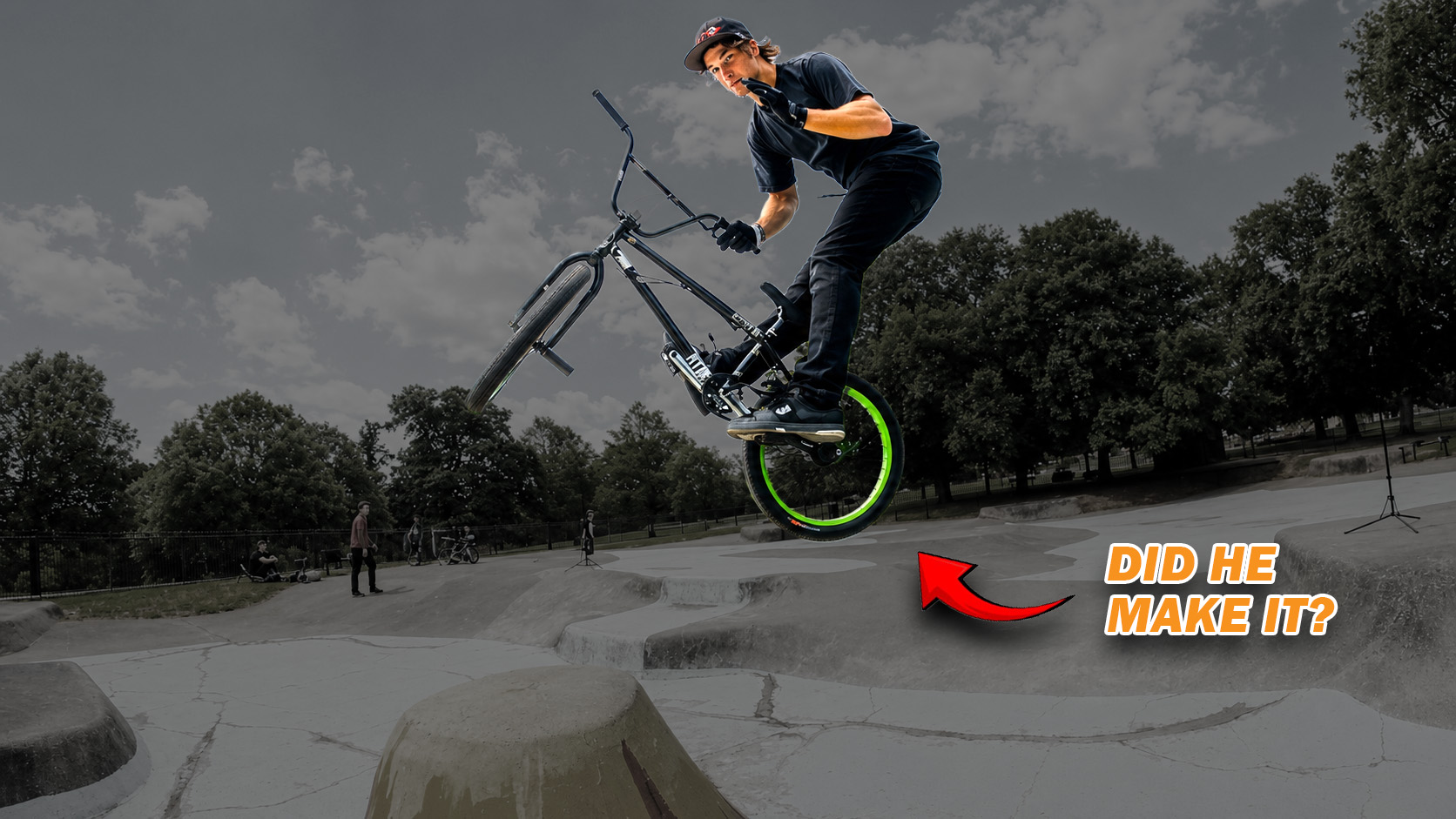When a bike jump goes wrong