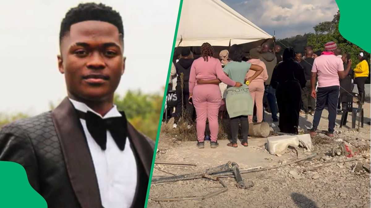 Devastating: Zenande Chiloane's family gathers after his body is ...