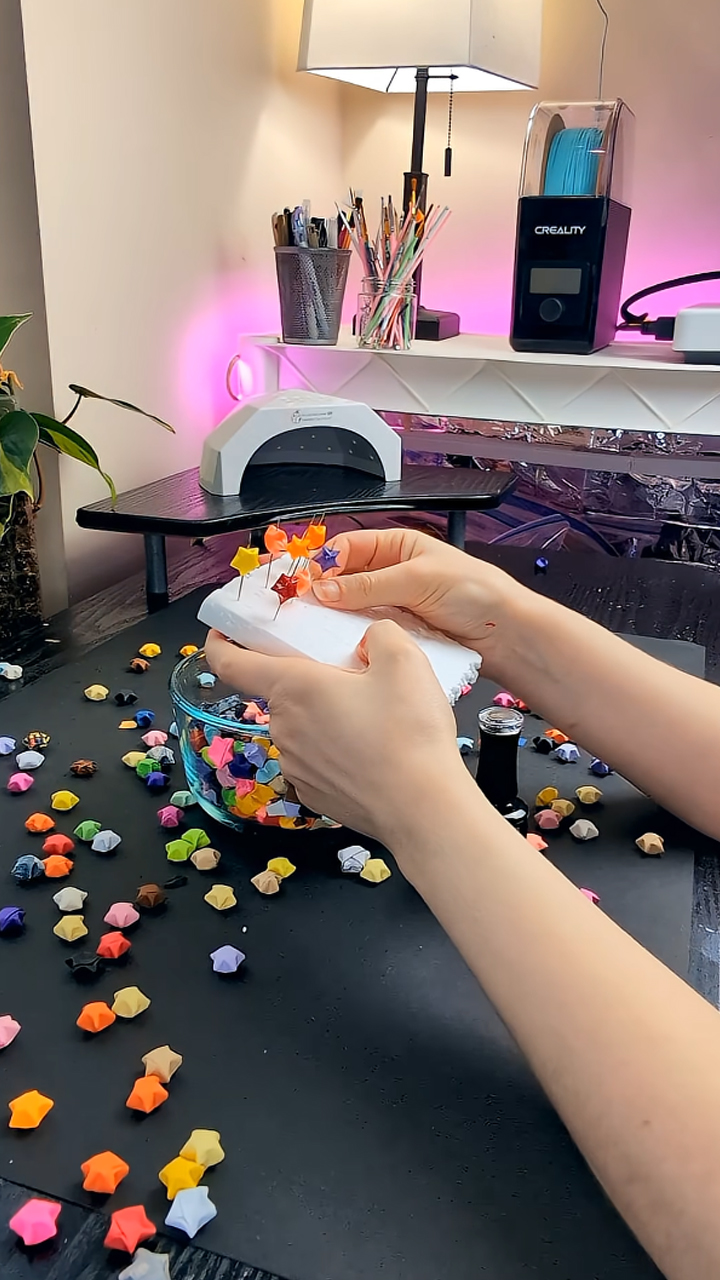 Nostalgic origami paper stars rediscovered after 4 years