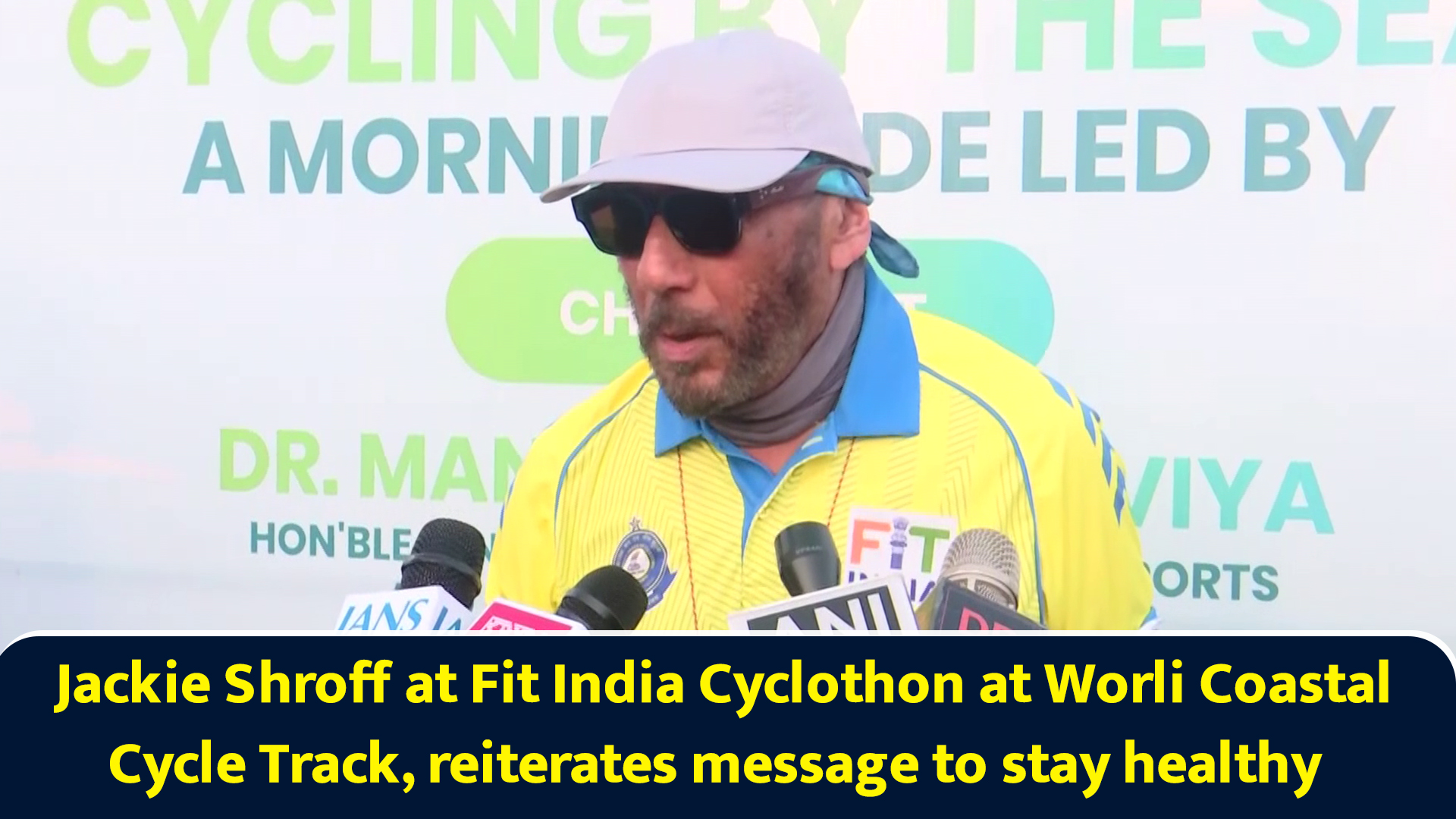 Jackie Shroff at Fit India Cyclothon at Worli Coastal Cycle Track ...