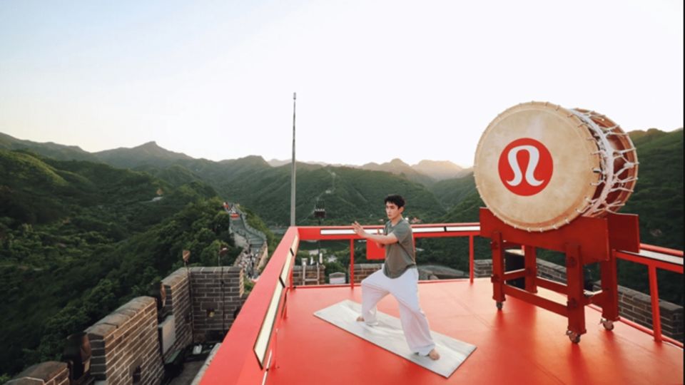 Lululemon yoga event on Great Wall of China causes Japanese drum furor