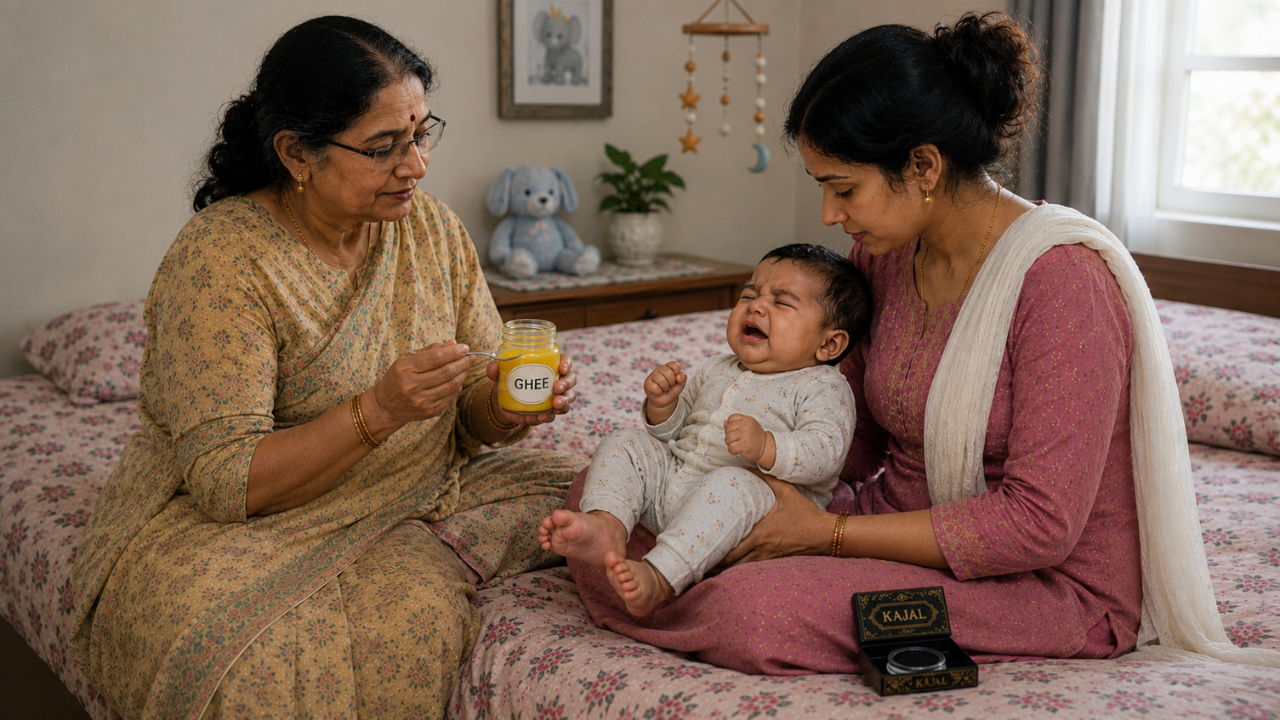 Ghee, gripe water and kajal: Which baby home remedies are safe and ...