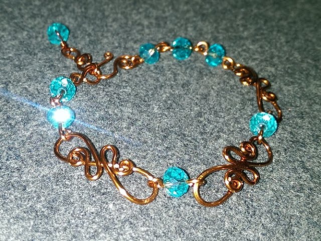 DIY wire-wrapped bracelet: Step-by-step beaded jewelry tutorial