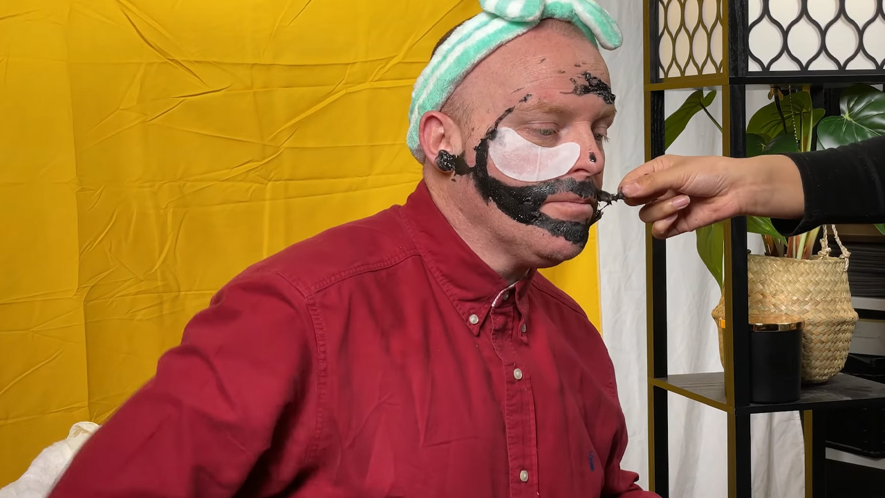 What happens when face masks accidentally stick to facial hair
