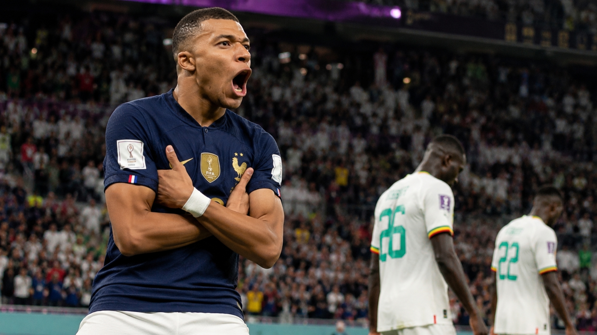 Mbappé’s Senegal double turns France’s opener into a record statement