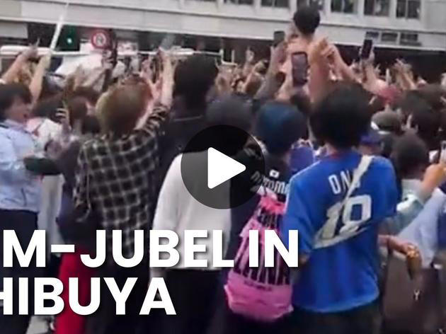 Video zeigt Japan-Fans: WM-Jubel an der Ampel geht viral