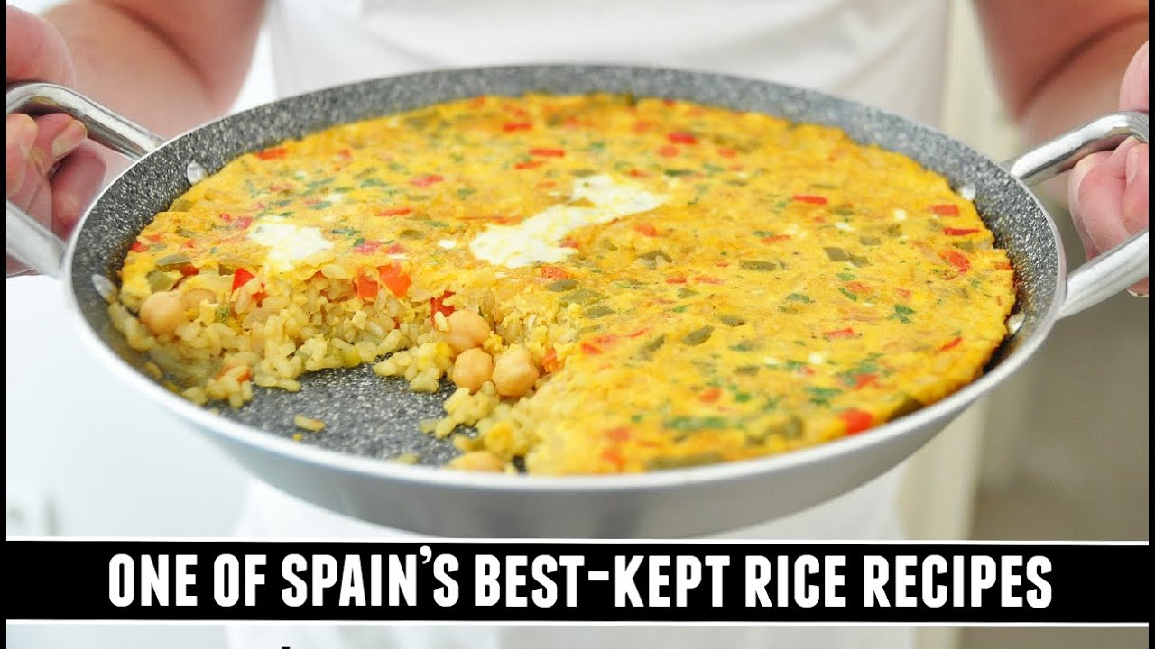 Baked Spanish rice with vegetables arroz con costra de verduras recipe