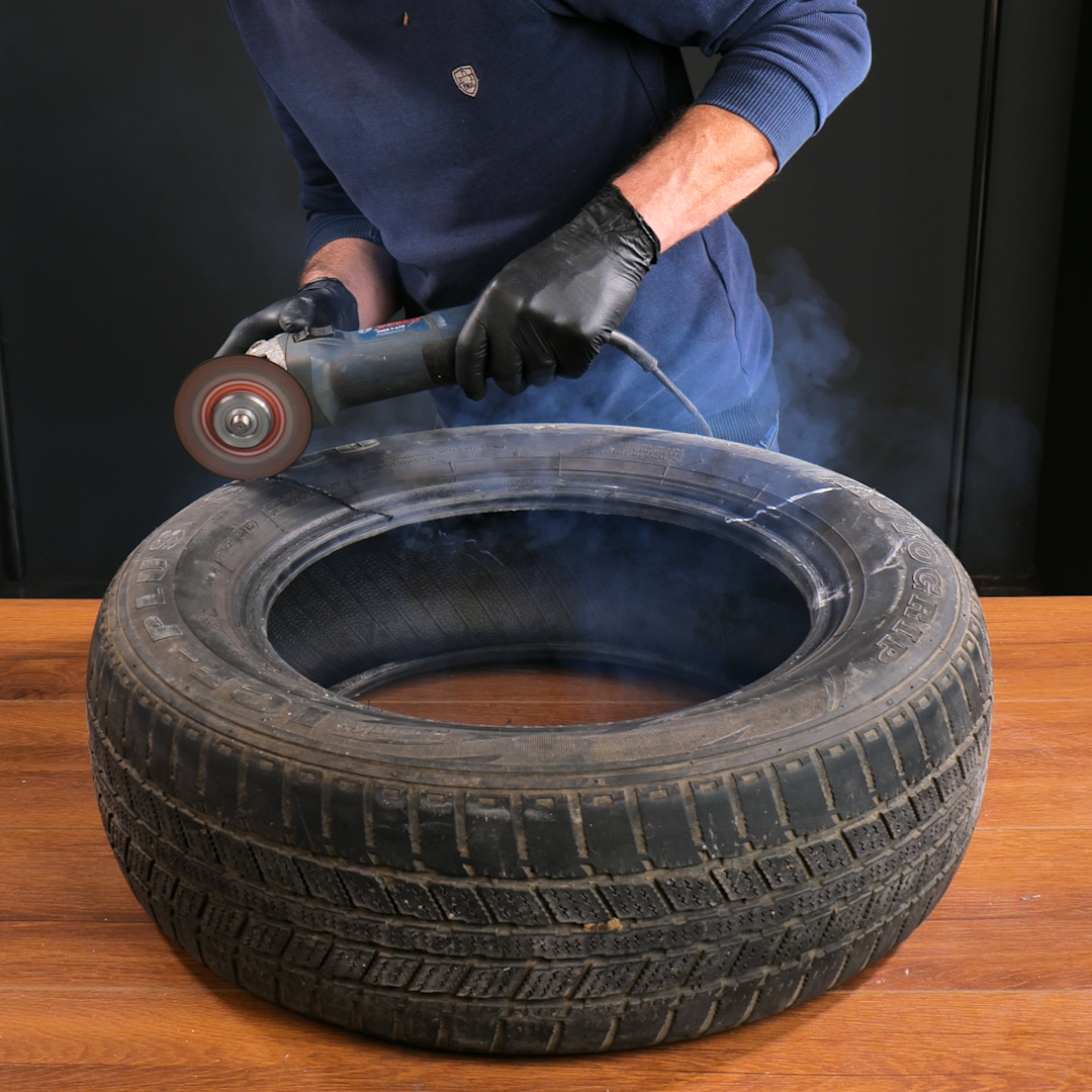 DIY tire punching bag!🥊💯