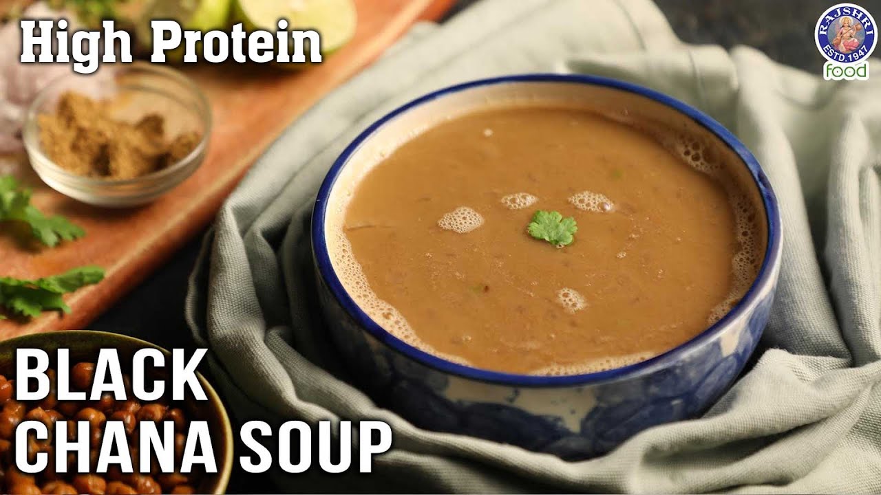 High protein black chana soup