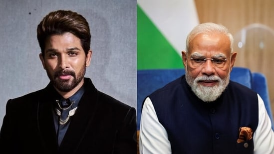 Allu Arjun reacts as PM Narendra Modi uses his AA23 theme song in ...