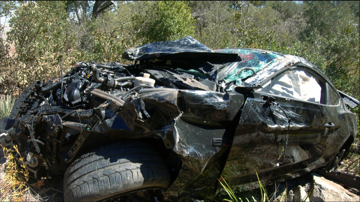 Recovering a new 5.0 Mustang that flew 350' off a mountainside