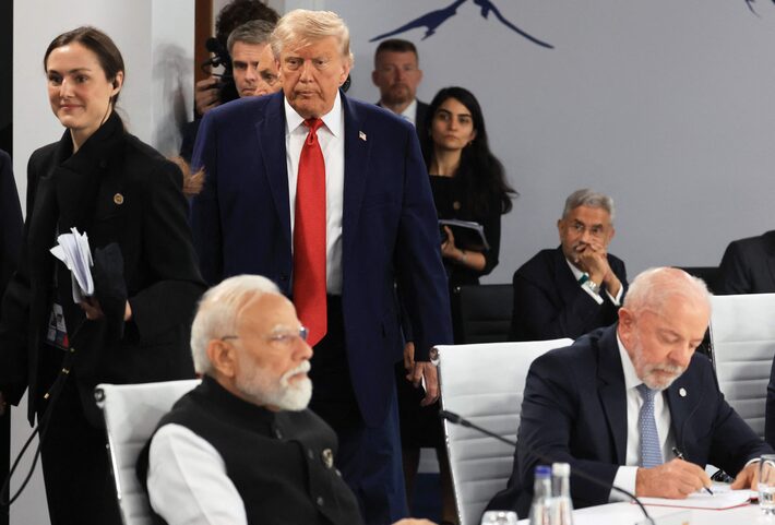 Lula e Trump se cumprimentam durante evento social no G-7, e americano ...